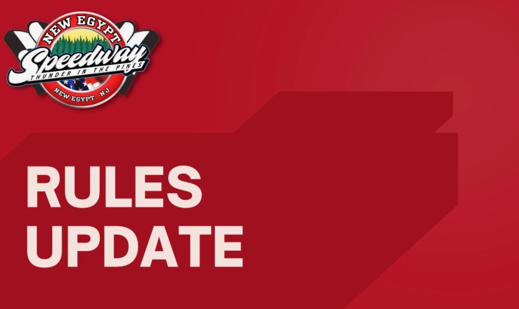 NEW EGYPT SPEEDWAY RULES UPDATE - New Egypt Speedway